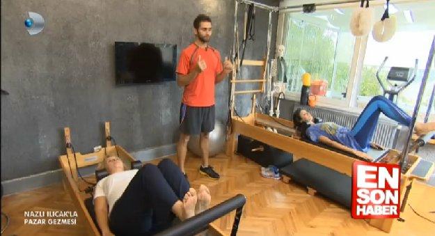 Nazlı Ilıcak Ahu Yağtu ile pilates yaptı - Ensonhaber
