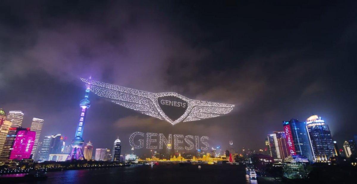 Genesis'in 3 bin 281 drone ile yaptığı muhteşem gösteri - Ensonhaber